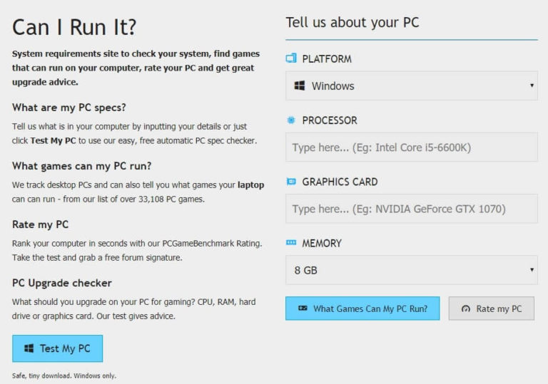 Can You Run It: come scoprire se un gioco gira sul PC
